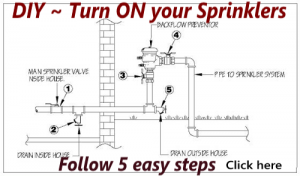 Sprinklers 5 Steps turn on | Sprinklers